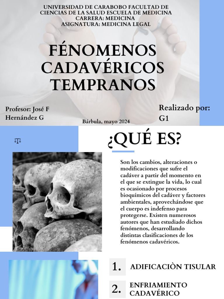 Fenómenos Cadavéricos Tempranos | PDF | Temperatura | Calor
