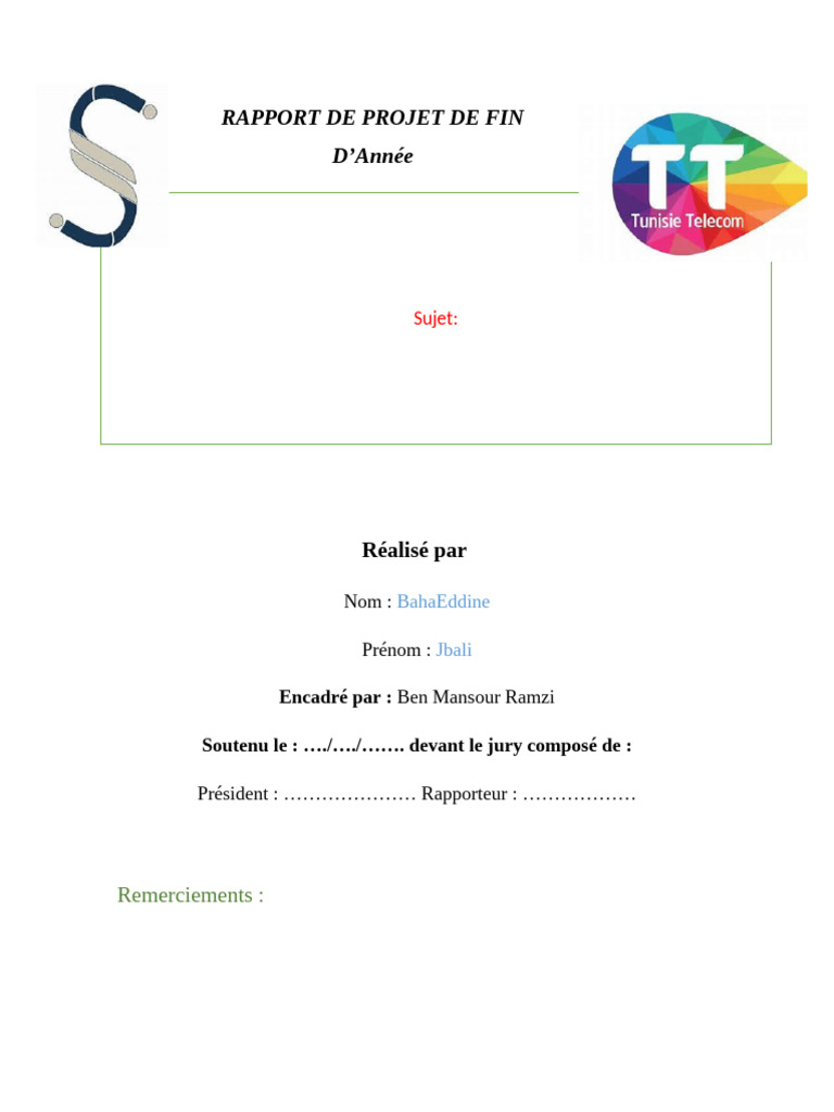 Rapport de Projet de Fin d'Année | PDF | Architecture de logiciel ...