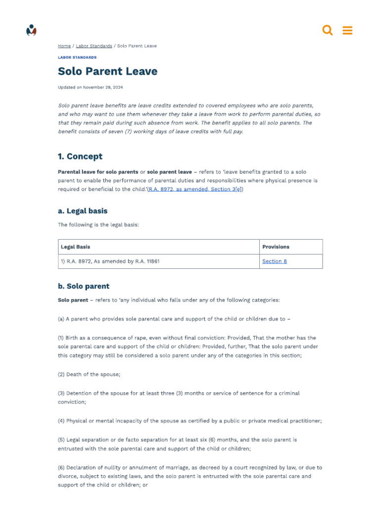 Solo Parent Leave | PDF
