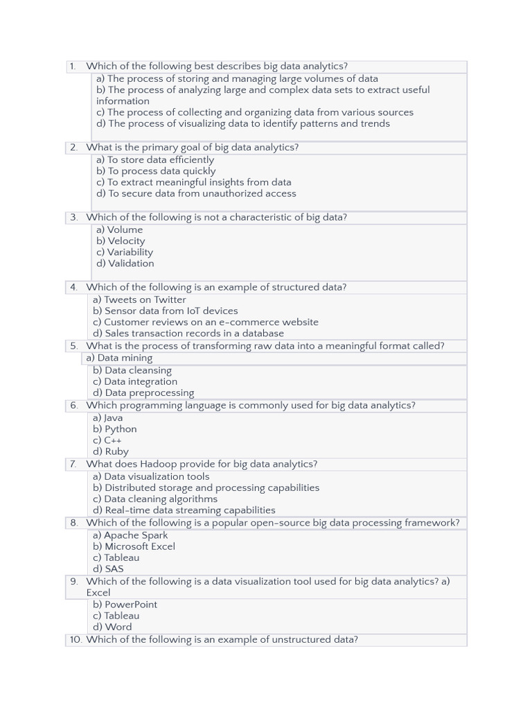 Assignment-1 Bda Student | PDF | Big Data | Analytics