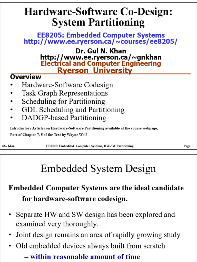 Embedded System Partitioning Cosynthesis | PDF | Embedded System | Computer Engineering