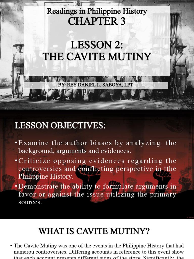 Chapter 3 Lesson 2 The Cavite Mutiny | PDF | Philippines | Spanish Colonization Of The Americas