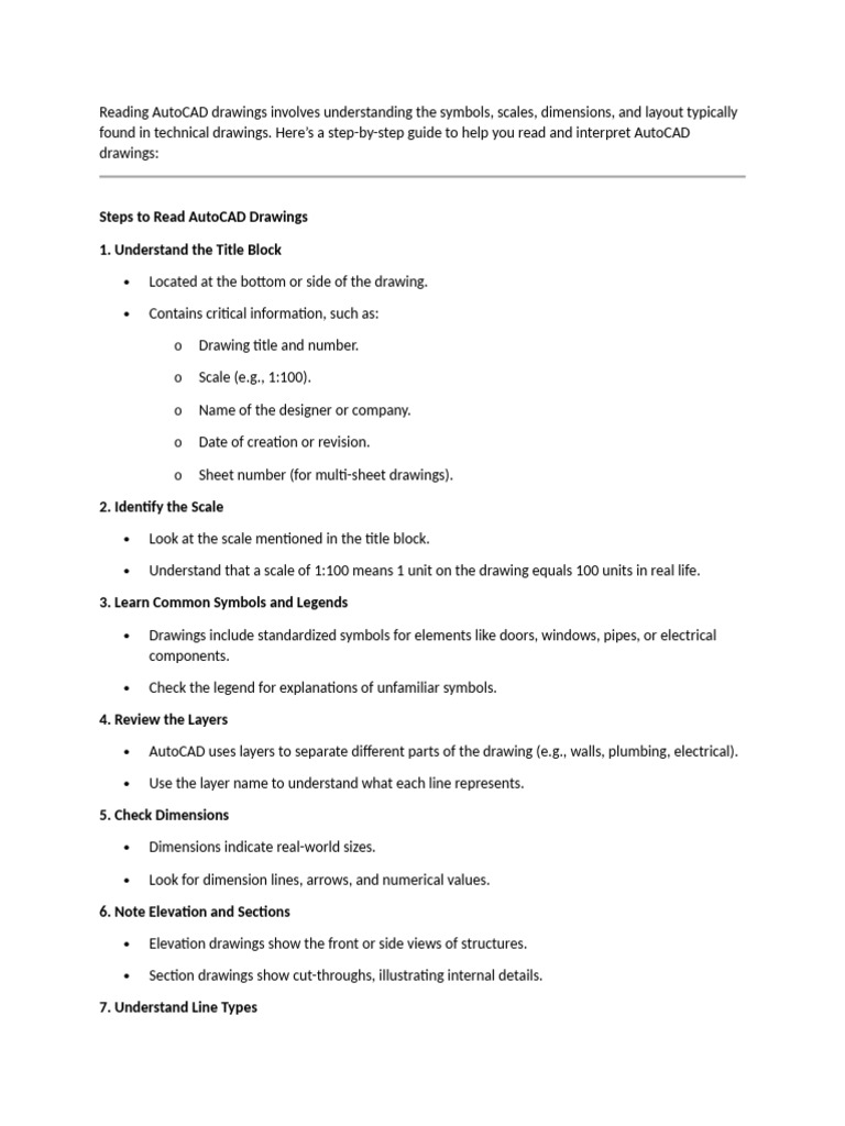 Reading AutoCAD Drawings | PDF