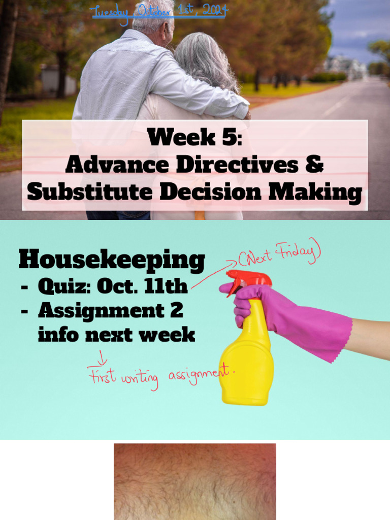 Week 5 - Advance Directive & Substitute Decision Making | PDF