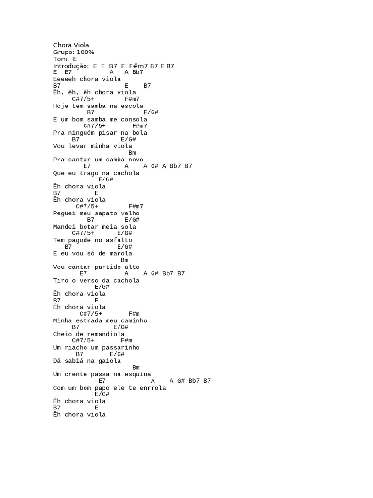 100 - Chora Viola | PDF