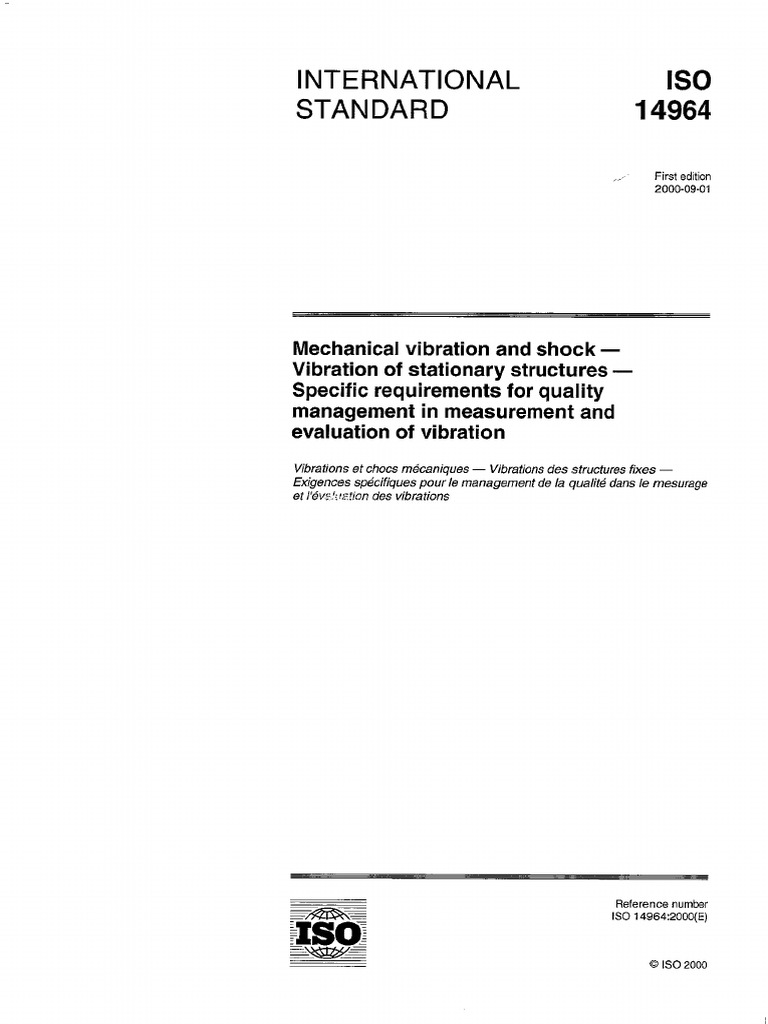 ISO-14964-Mechanical Vibration and Shock Vibration of Statio | PDF