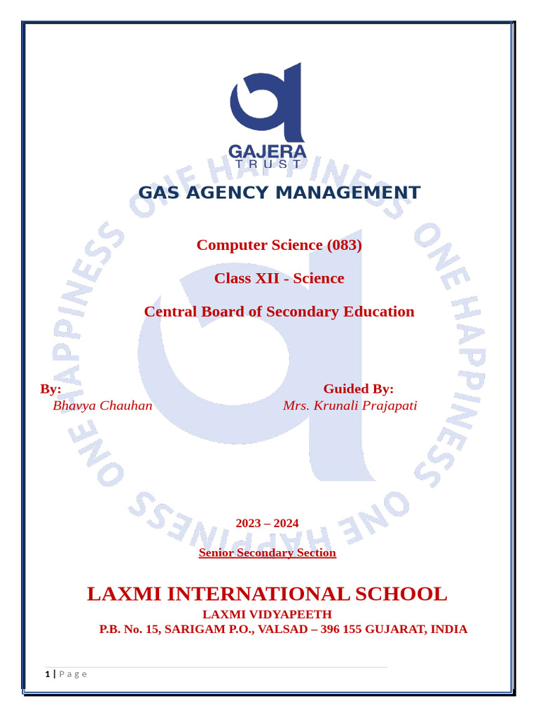 Gas Agency Management | PDF | My Sql | Databases
