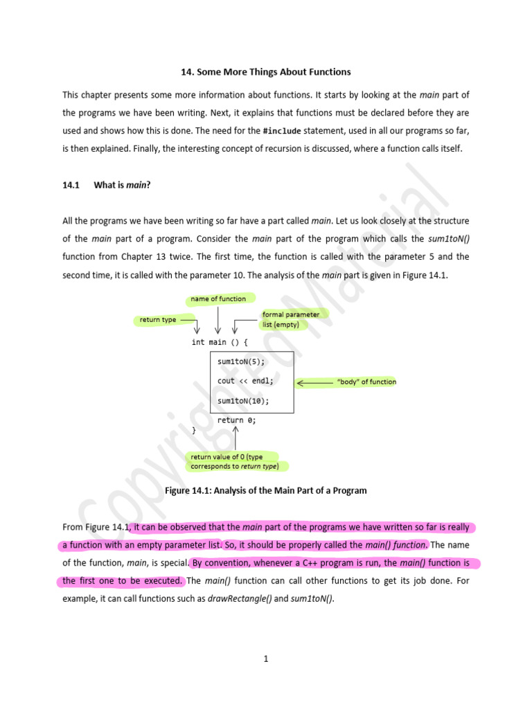 Comp 1601 More About Functions Notes Pdf Parameter Computer Programming Computer Program