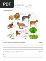 Biologjia 8 - Periudha 1 Test Blueprint | PDF