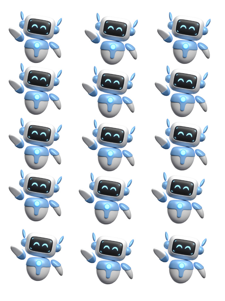 Black and Blue Futuristic Robots Page Border | PDF