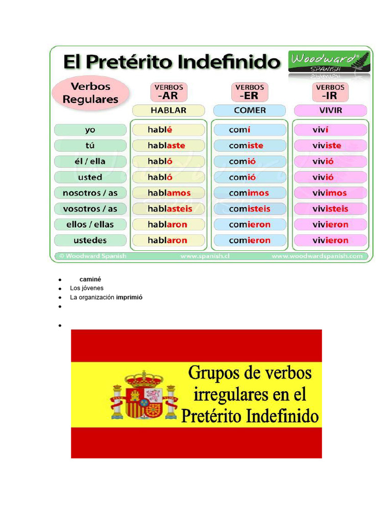 Preterito Indefinido para BAŞKENT | PDF