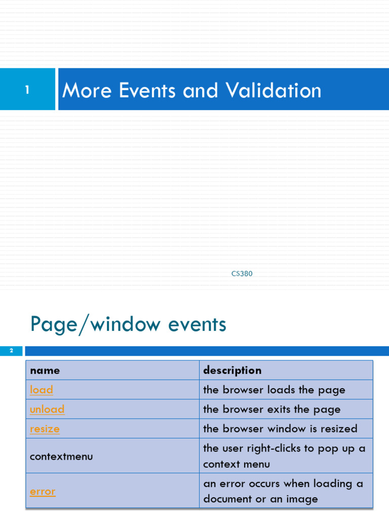 18-EventsValidation | PDF | Regular Expression | Computer Science