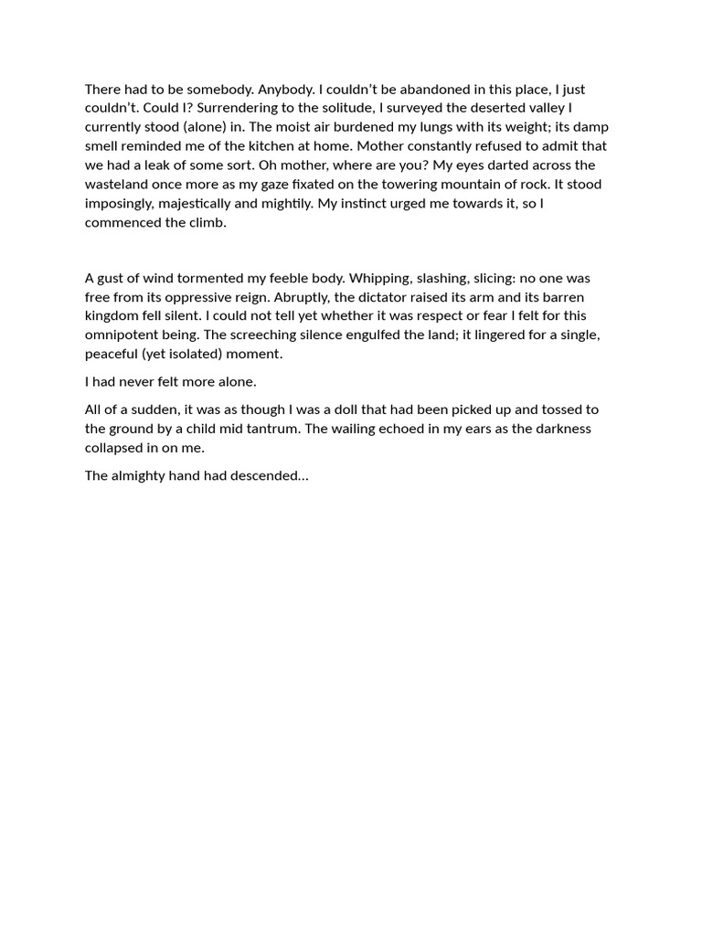 Example English Language Question 5 Paper 1 | PDF