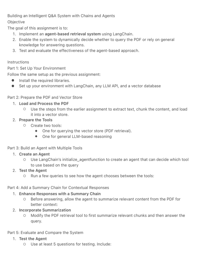 Building An Intelligent Q&A System With Chains and Agents | PDF ...