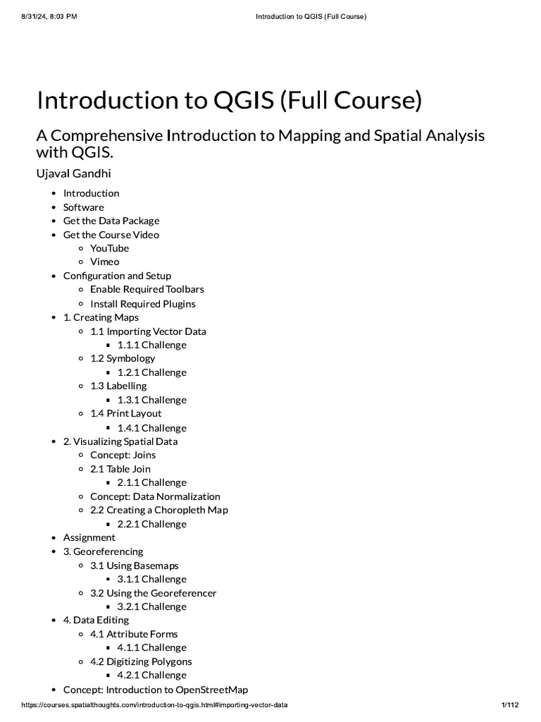 Introduction to QGIS (Full Course) | PDF