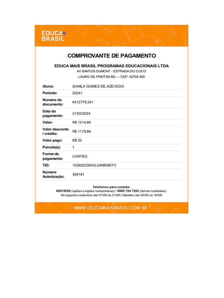 Comprovante | PDF