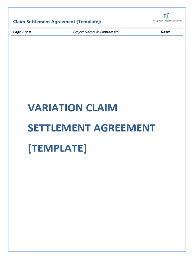 Variation Claim Settlement Agreement 1725642794 | PDF | Arbitration ...