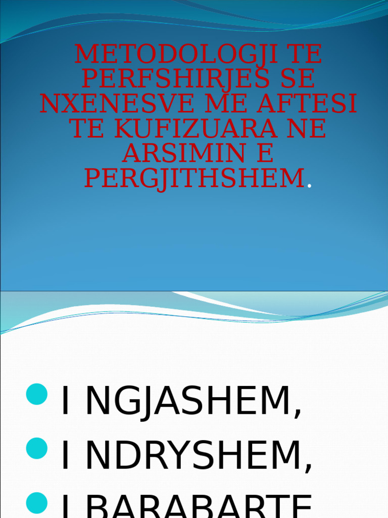 Metodologji Per NX Me Aftesi Ndryshe. | PDF