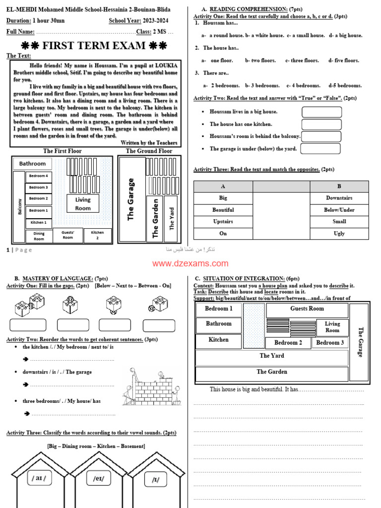 2MS EXAM COUR | PDF | Room | Home