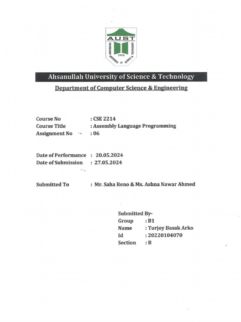 Assignment6_20220104070 | PDF