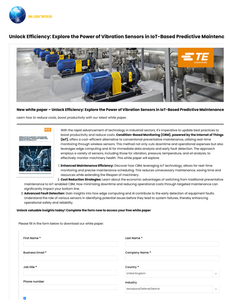 10 Vibration Sensors in IoT-Based Predictive Maintenance | PDF ...