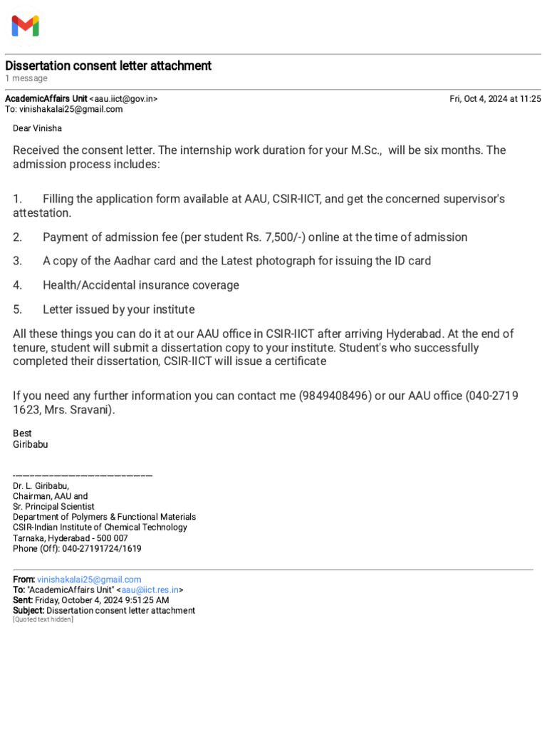 Gmail - Dissertation Consent Letter Attachment | PDF