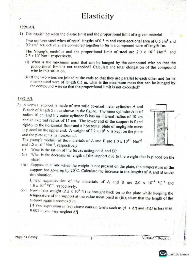Physics Classified Essay Elasticity | PDF