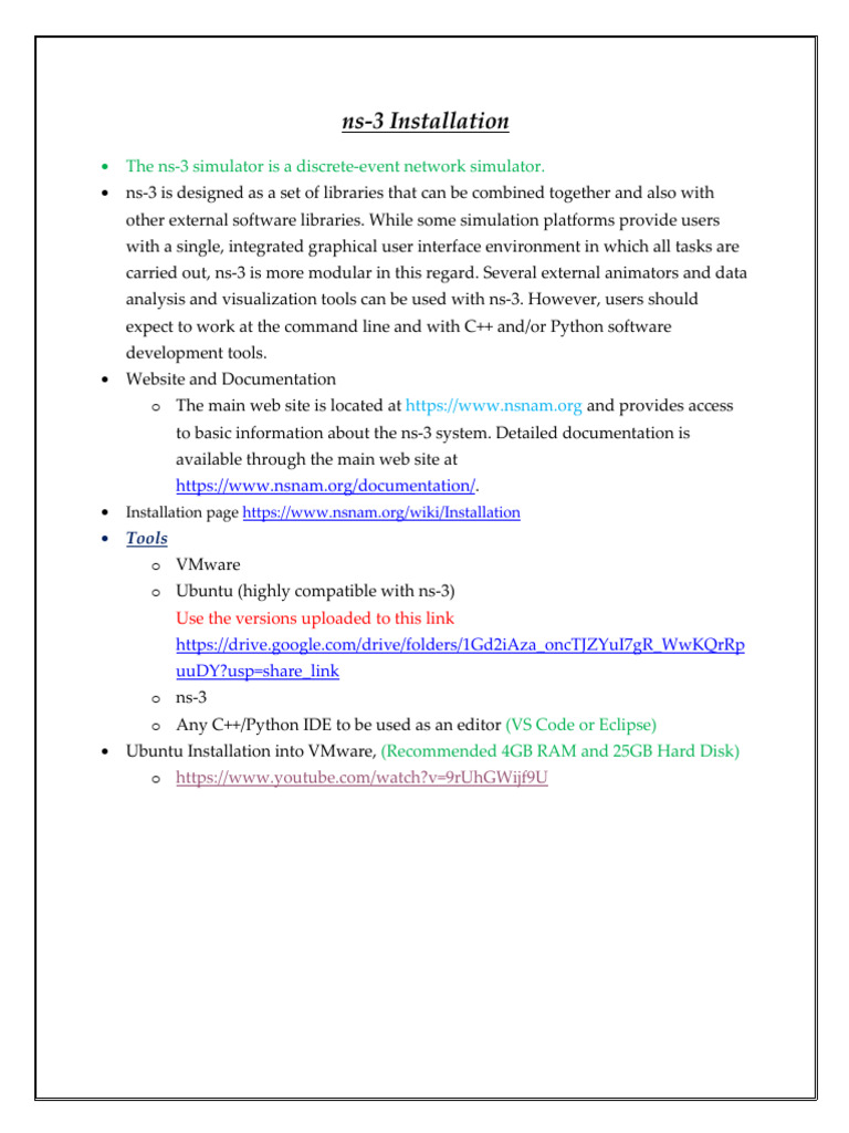 ns-3 Installation | PDF | Desktop Environment | Sudo
