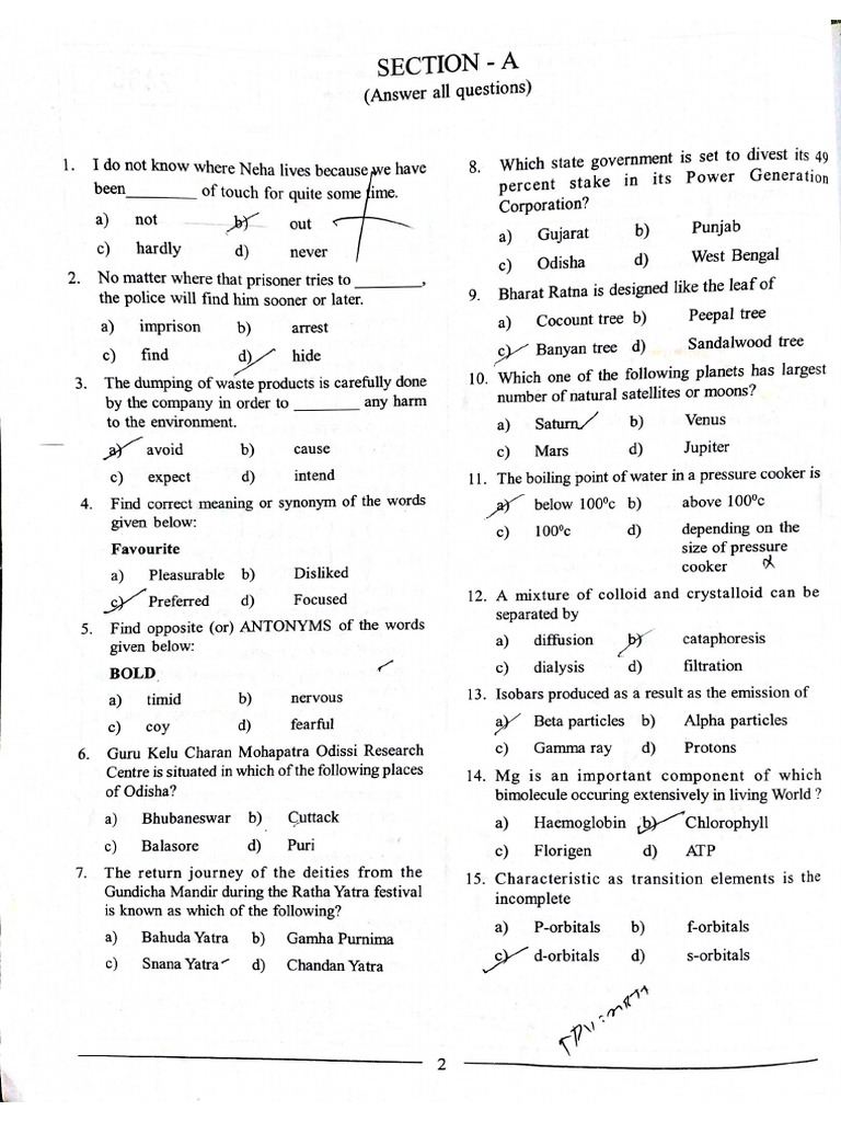 CET 2023 Question Paper | PDF