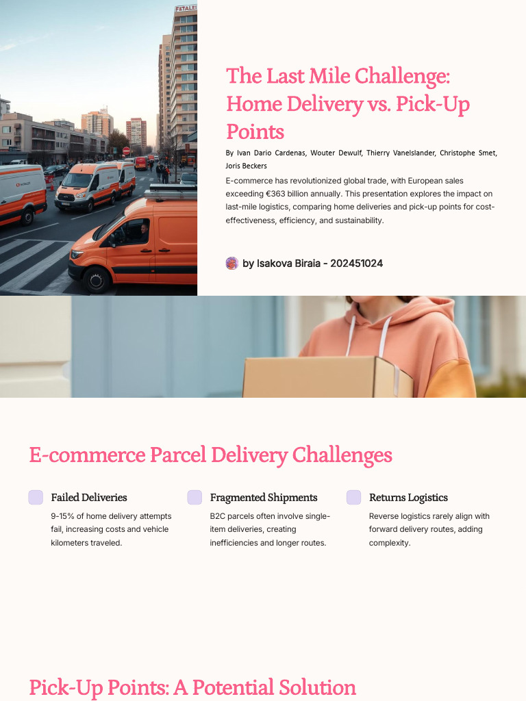 The Last Mile Challenge Home Delivery Vs Pick Up Points | PDF ...