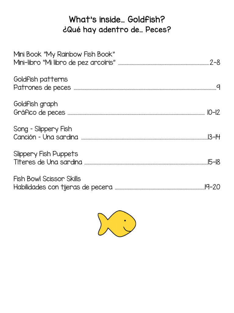 1481 - Goldfish Activity Pack Spa | PDF | Pescado | Peces y humanos