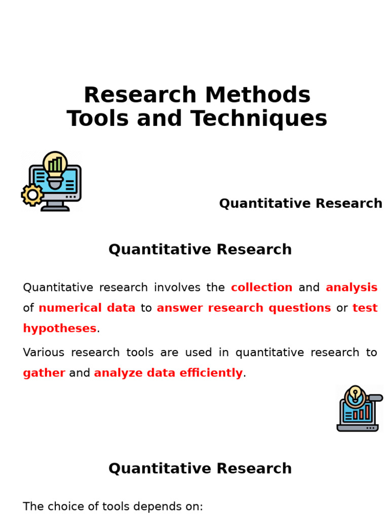 Quantitative Research and Tools v4 | PDF | Survey Methodology | Image ...