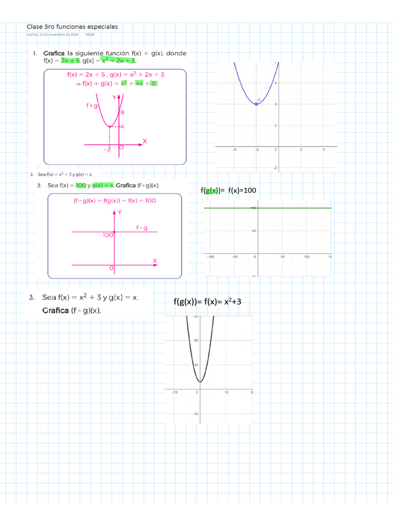 Clase 3ro Funciones Especiales 12-11 | PDF