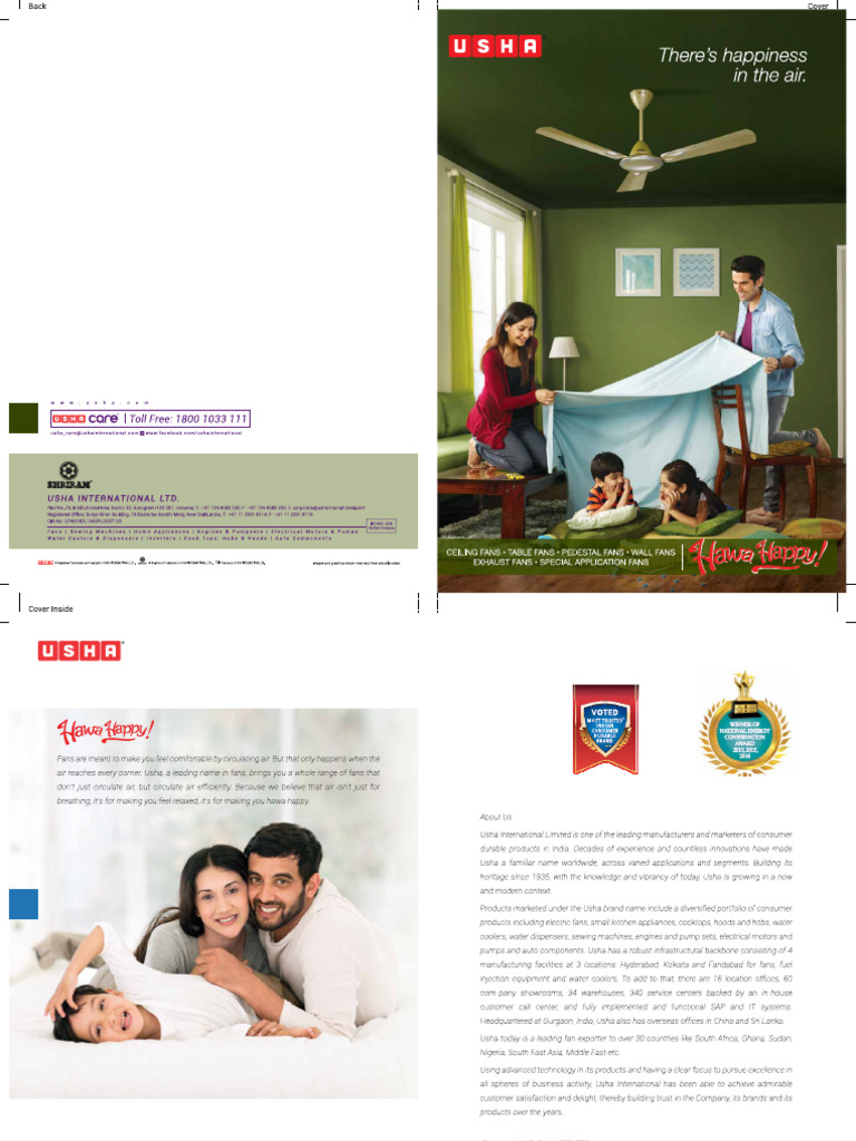Usha Range Brochure | PDF