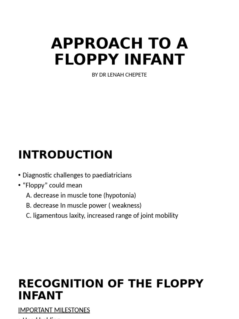 Floppy Infant Diagnosis Guide | PDF