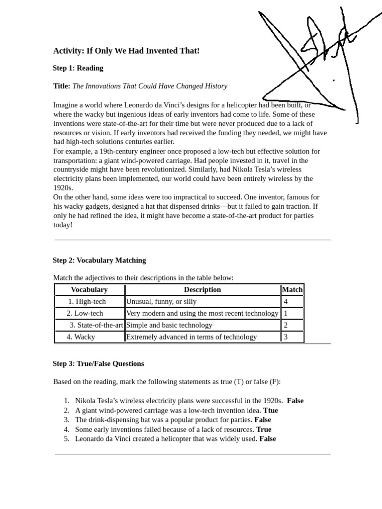 Actividad - Ingles.... | PDF | Invention | Linguistics