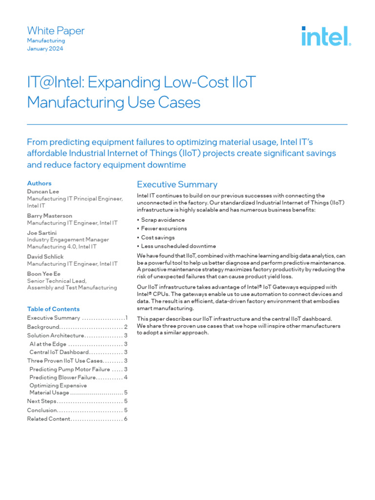 15 Low Cost-Iiot-Manufacturing-Use-Case-Paper | PDF | Internet Of Things | Pump