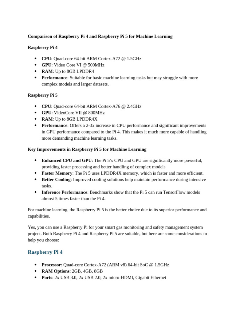 ML infos for capstone | PDF | Raspberry Pi | Office Equipment