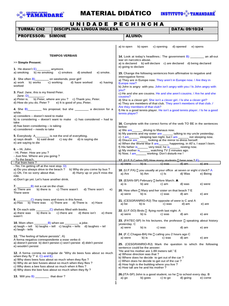 Verbs 02830 | PDF
