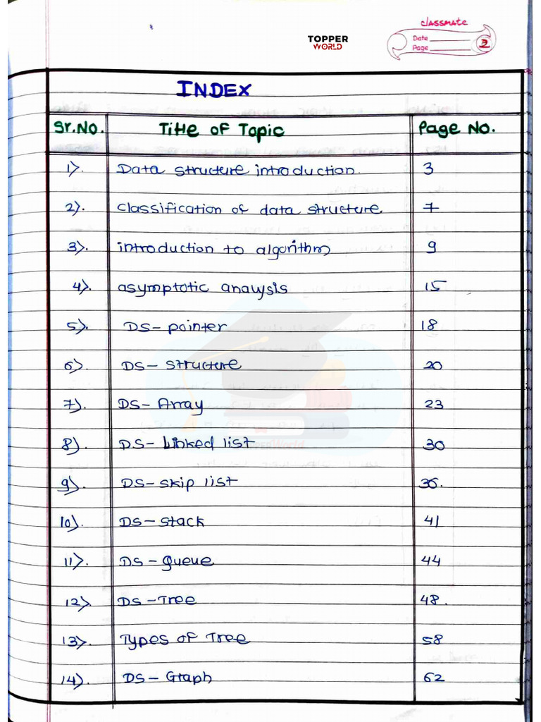DSA Handwritten Notes Output | PDF