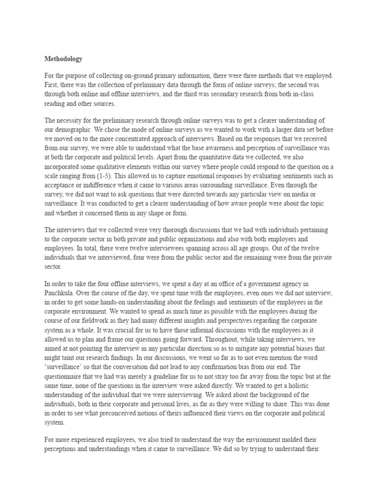 Methodology | PDF | Survey Methodology | Methodology