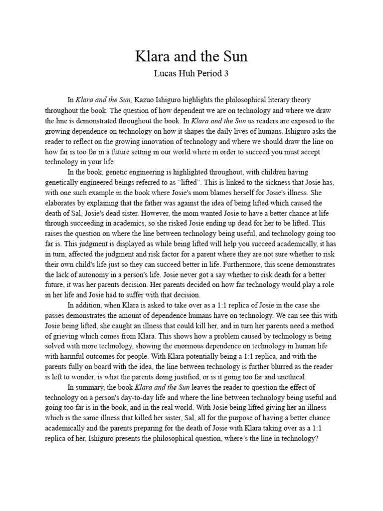 Klara and the Sun | PDF | Cognition | Human Communication