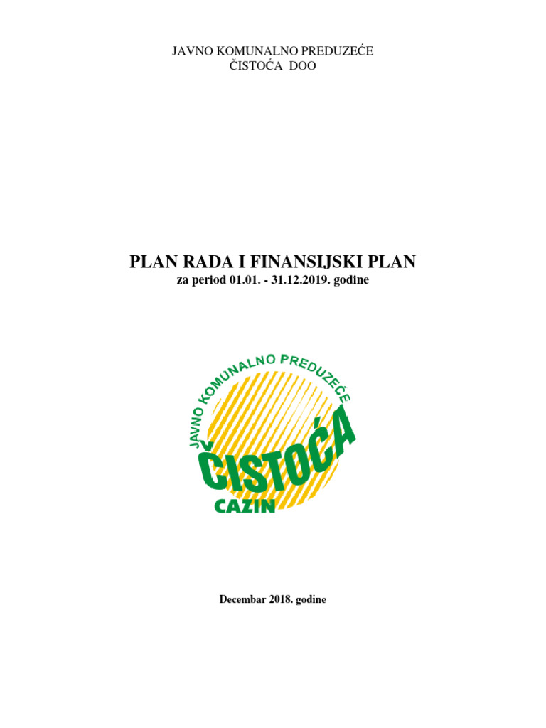 Plan Rada 2019 | PDF