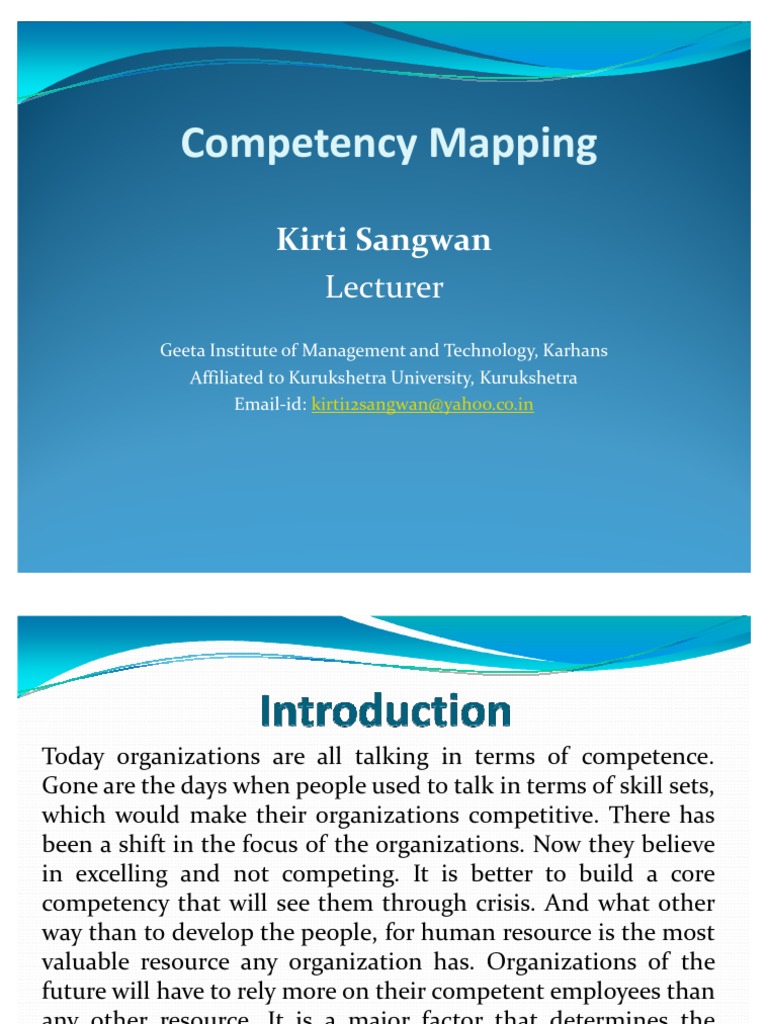 Competency Mapping | PDF | Competence (Human Resources) | Employment