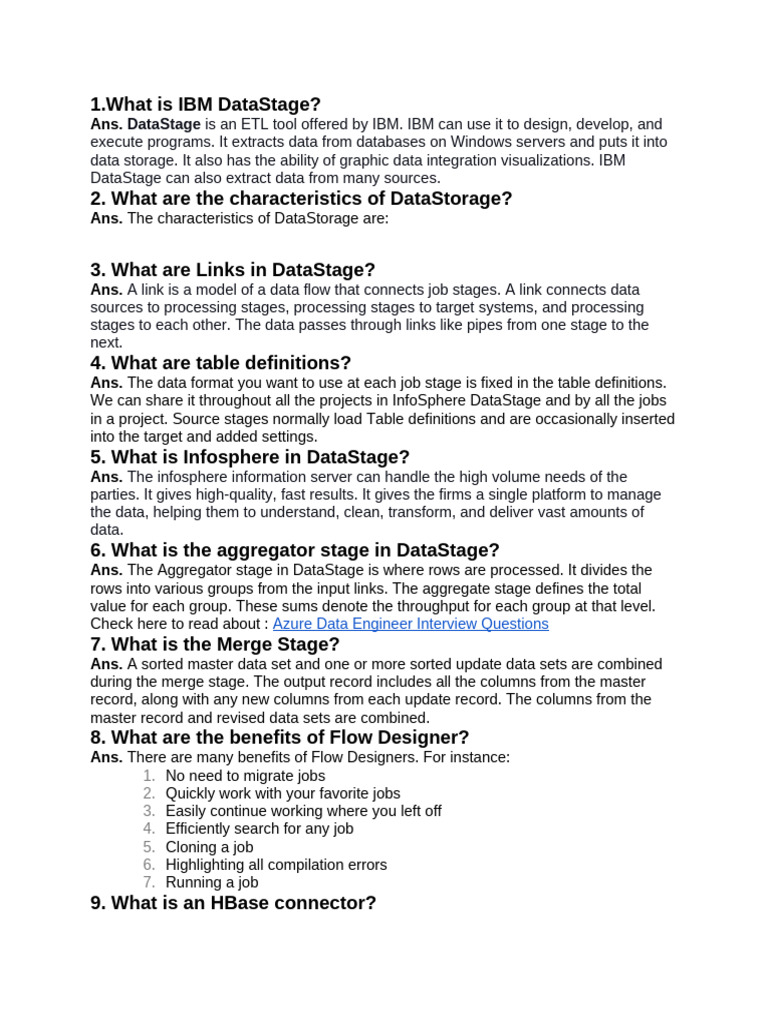 Datastage Interview Questions | PDF | Data Warehouse | Databases