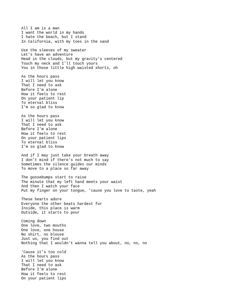 After Dark x Sweater Weather Lyrics | PDF