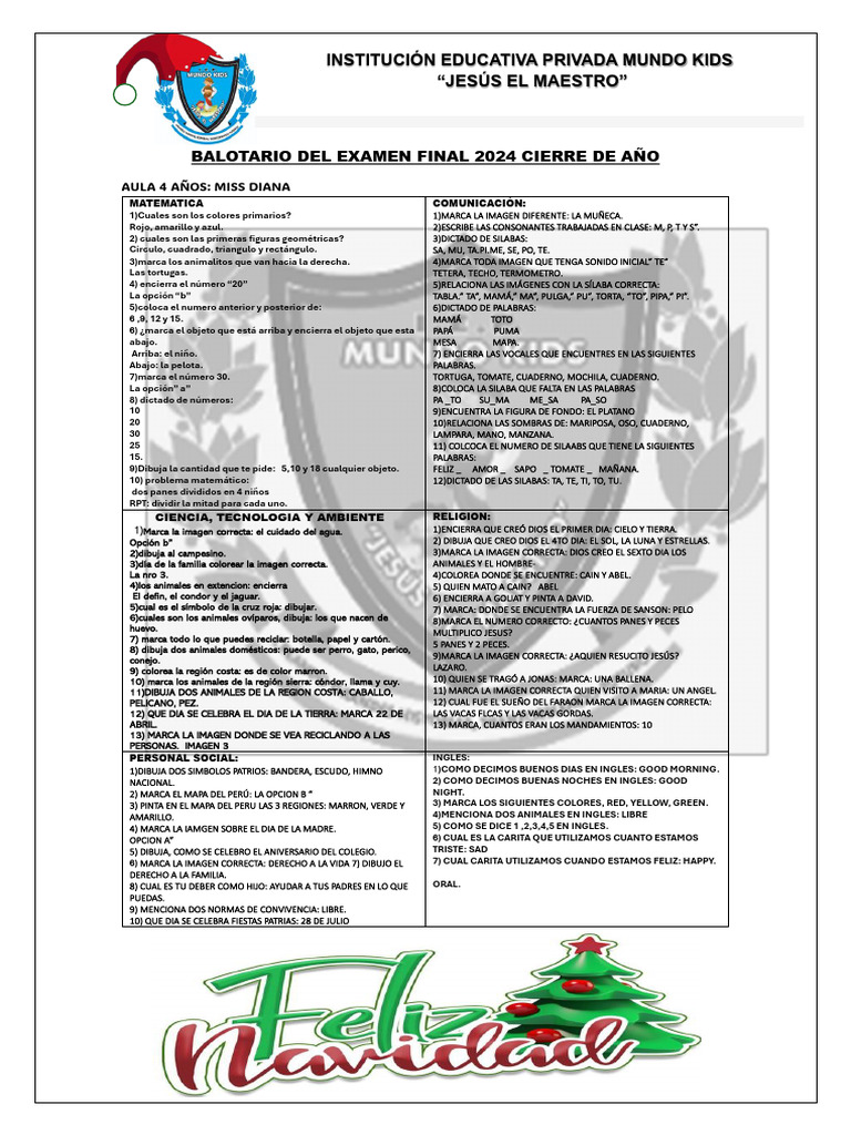 Balotario Final | PDF