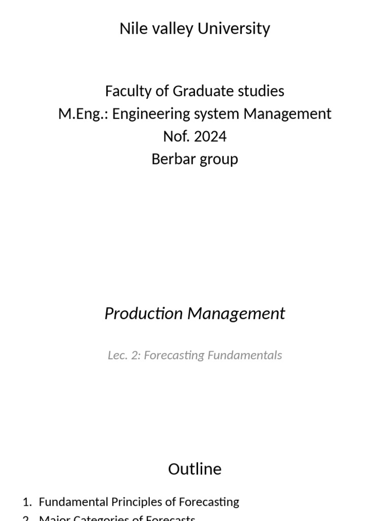 L2 Forecasting Pdf Forecasting Moving Average