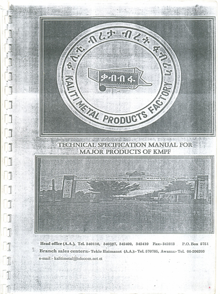 Kaliti Metal Products Factory Overview | PDF