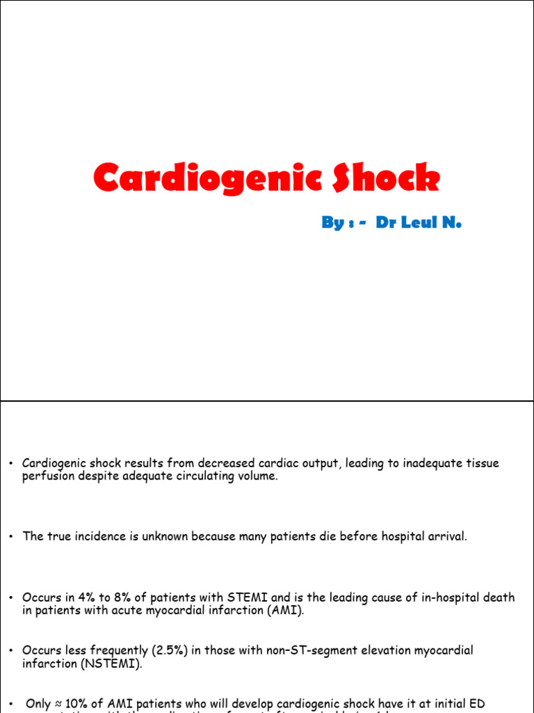 Cardiogenic Shock | PDF | Shock (Circulatory) | Myocardial Infarction